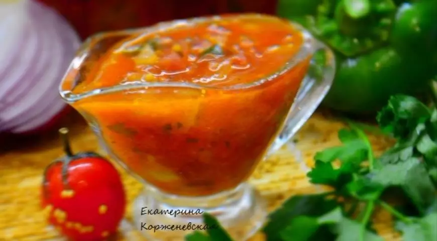 Salsa de tomate "Leago", receita paso a paso con fotos