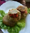 Cutlets d'albergínia amb pebre dolç llest per alimentar-se