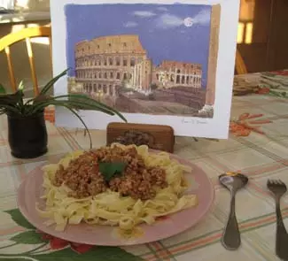 Plak Bolognese in het Russisch, stapsgewijs recept met foto's