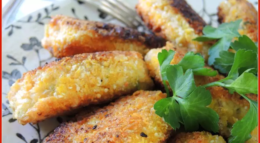 Cociñar chuletas de peixe en pan de porco