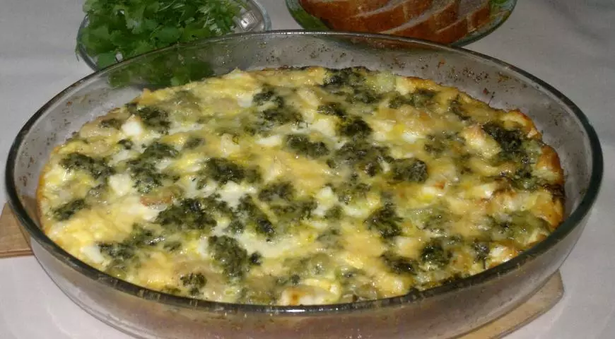 We are preparing casserole from broccoli and cauliflower with cheese