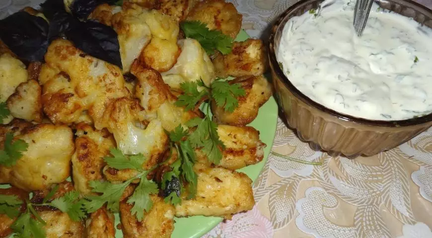 Cauliflower thiab cheese hauv klyar 4