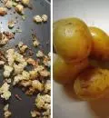 Ang mga batan-ong patatas hubog, ang mga momo sa tinapay nga nagprito sa usa ka frying pan