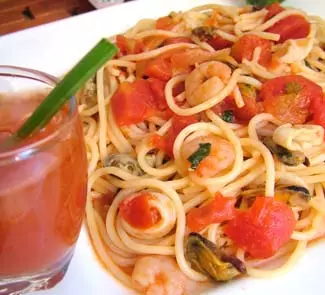 Spaghetti Blati Marinara.