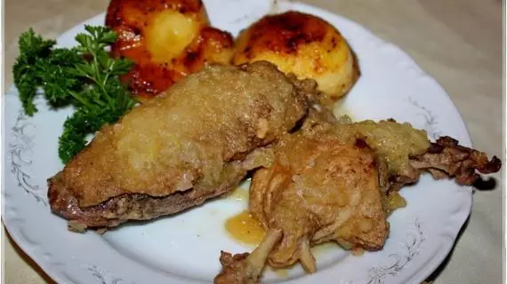 Duck ipẹtẹ Ninu Awọn Apples pẹlu Antonovka, ohunelo Igbesẹ-ni-ni-ni-ni-ni-ni-ni ohunelo iyara