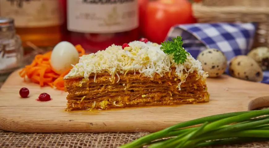 Pastel de calor con relleno de zanahoria.