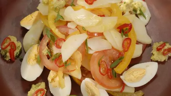 Salade mexicaine avec pommes de terre, recette pas à pas avec photos