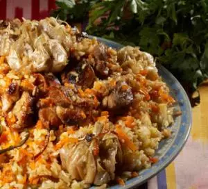 Plov di Uzbek, gav-by-gav bi wêneyan