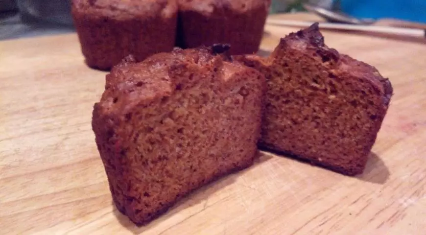 Muffins veganos con pasta de maní