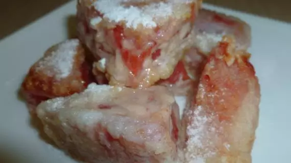 Watermelon goreng, resep langkah demi langkah dengan foto