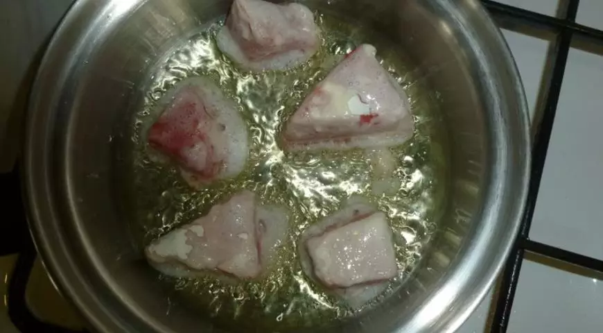 Fry watermelon in fryer domhain