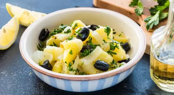 Ensalada de pataca en criteris, receita paso a paso con fotos