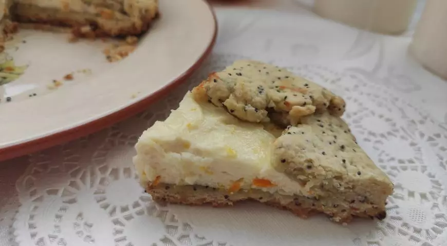 Galet de cítricos en la prueba de almendras con queso cuajada 2