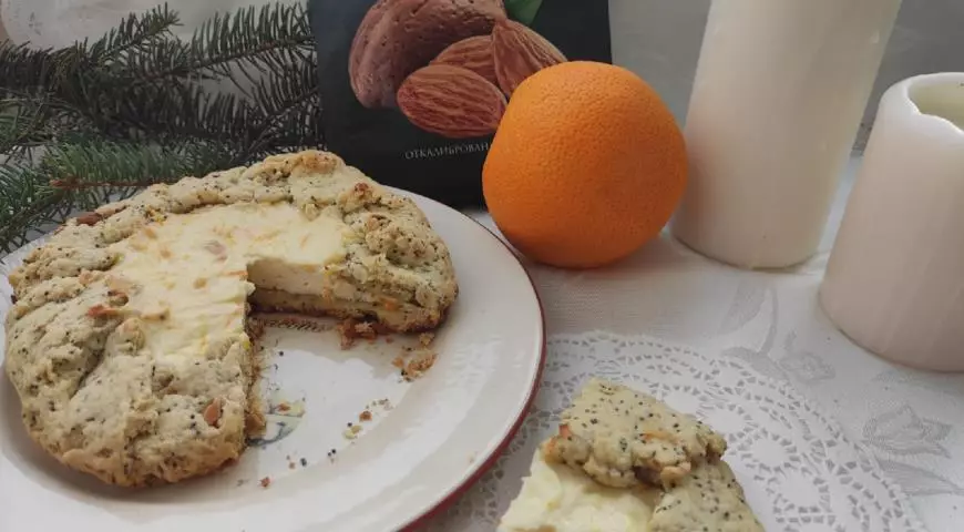 Galet de cítricos en la prueba de almendras con queso cuajado 4