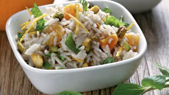 Rice salad with pistachios and mint, step-by-step recipe with photos