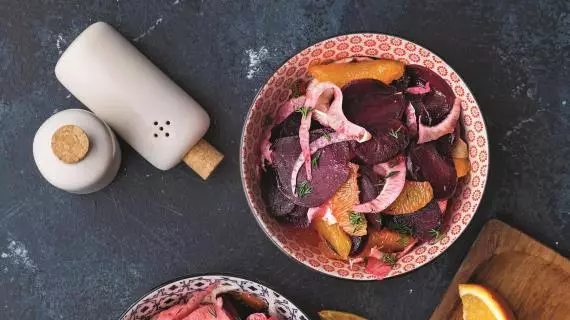 Beet salad with oranges, fennel and capers, step-by-step recipe with photos