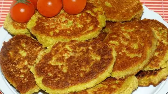 Kabachkovo-erwten pannenkoeken (op basis van PUDLS), stapsgewijs recept met foto's