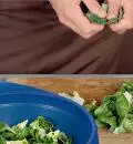 Nuotraukų virimo receptas: žalia salotos su sūrio užuolaidomis, 3 žingsnis Nr.