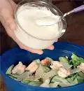 Nuotraukų virimo receptas: žalia salotos su sūrio užuolaidomis, 6 žingsnis Nr