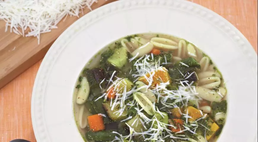 快速的Minestron，逐步配方與照片