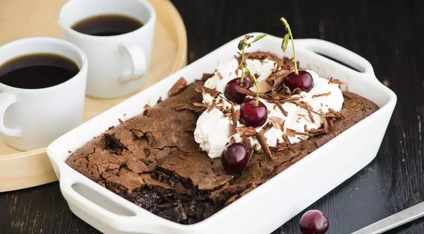 Brownie with cherry