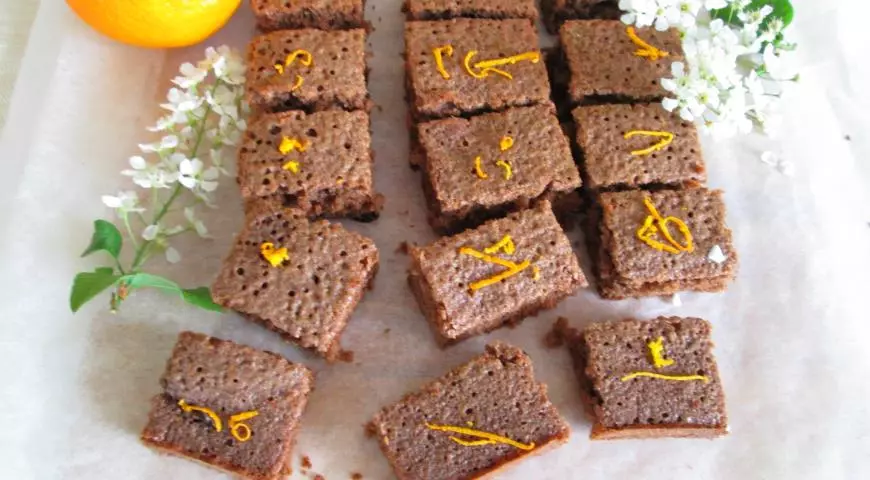 Orange Browni, samm-sammult retsept fotodega