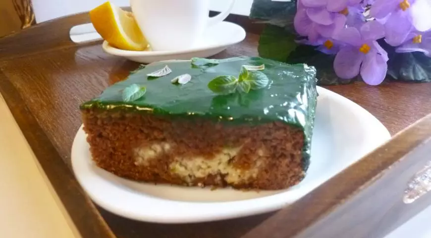 Mint Browni, resipi langkah demi langkah dengan foto