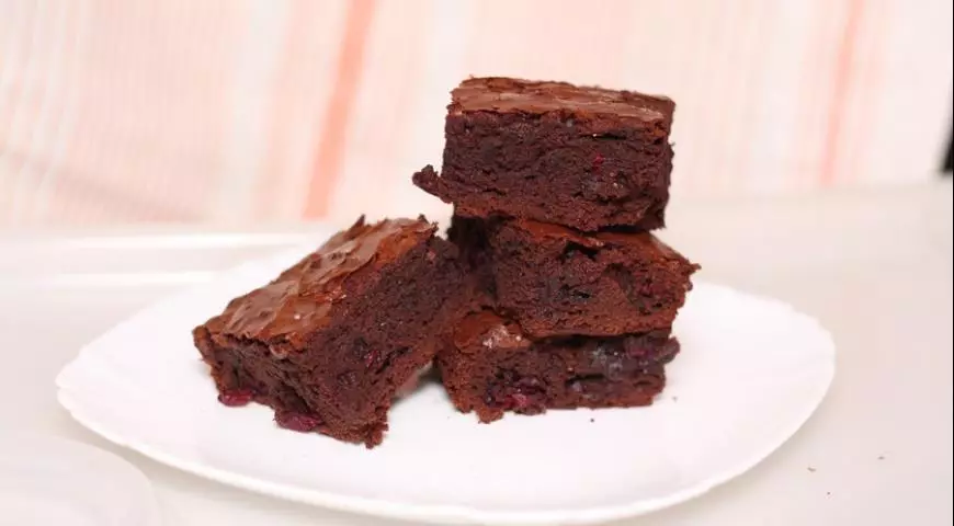 Chocolate Brownie with Cherry