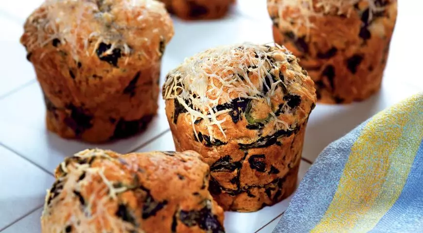 Spinach Muffins, Lakang-By-Lakang nga Recipe nga adunay mga litrato