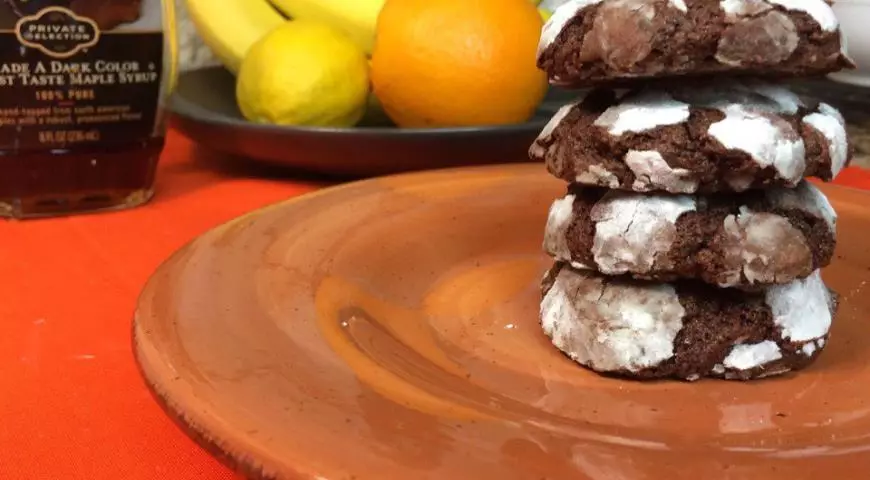 Biscuits au chocolat à double chocolat avec notes de café au gingembre