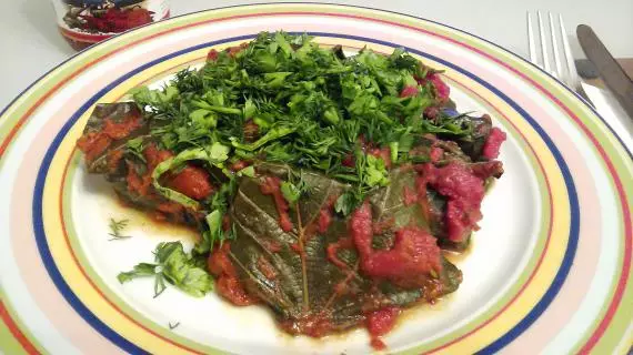 다이어트 야채 dolma, 사진을 가진 단계별 조리법