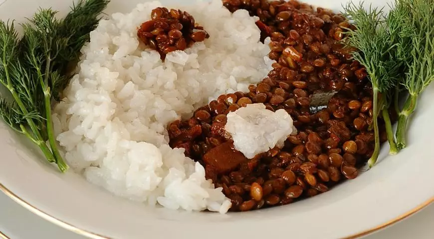 Lentilil Pilaf Yin-Yang, recette pas à pas avec photos