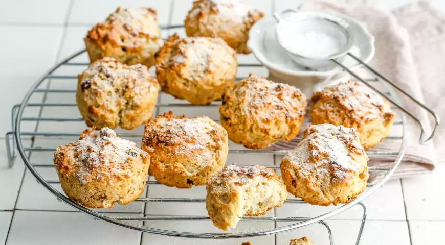 Maer koekies met rosyne, stap-vir-stap resep met foto's