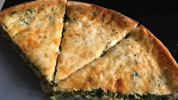 Kish with spinach and cheese, step-by-step recipe with photos