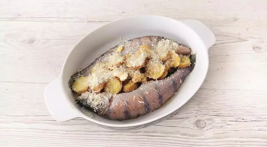 Photo Cooking Resipe: Sudak nga adunay patatas ug POVLE, Lakang No. 3