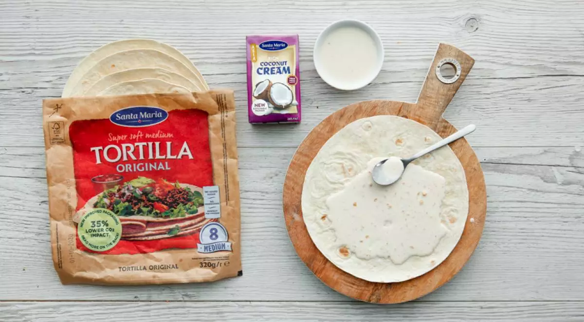 Fotoğraf Pişirme Tarif: Buğday Tortille Vegan Stili Pizza, Adım 2