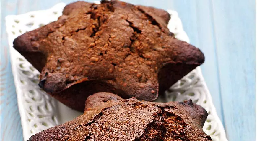 Choklad-mandelmuffin med ingefära, steg-för-steg recept med foton