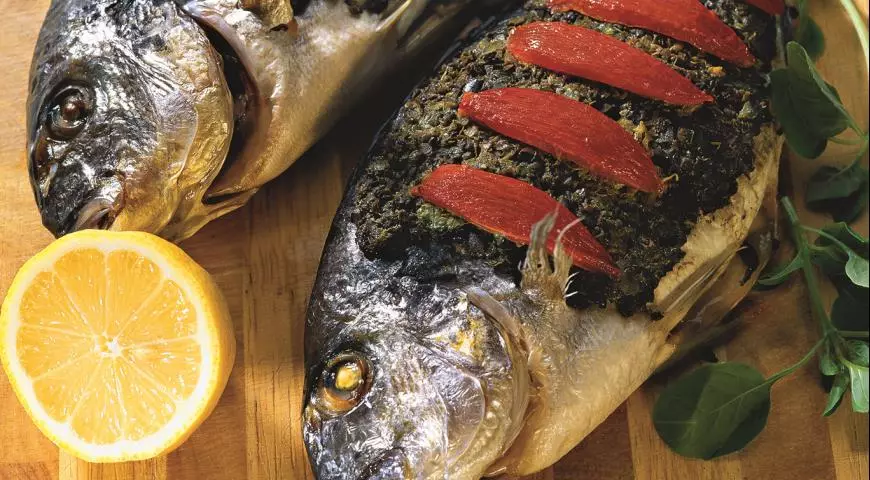 Mediterranean style dorada with tapenade, step-by-step recipe with photos