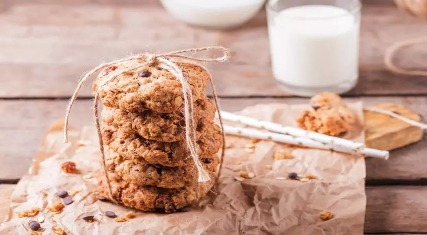 Biscotti di farina d'avena rustica.