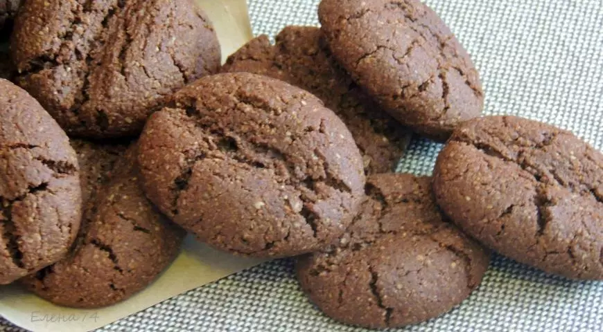 Cookies de harina de avena de café de chocolate, receta paso a paso con foto