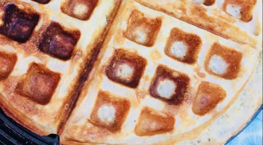 Vlak wafels Delen op porties