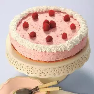 Raspberry Cottage Cheese Cake, steg-för-steg recept med foton