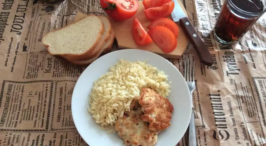 Rubline Hühnerkoteletts sind fertig