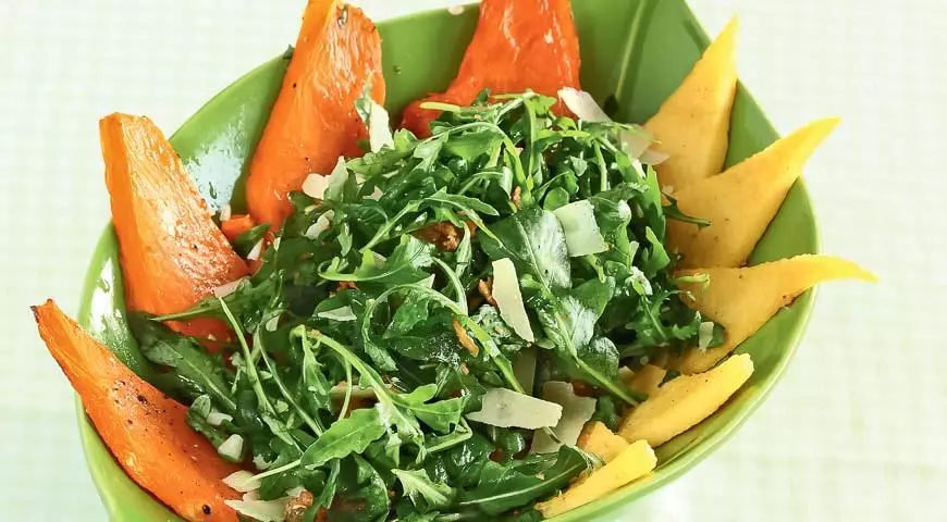 Warm pumpkin salad with polenta, step-by-step recipe with photos