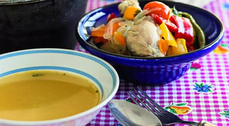 Shurpa de pollo, receta paso a paso con fotos