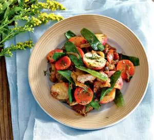 Fricks aus der Tierkei mat Fréijoer Geméis, Schrëtt-By-Step Rezept mat Fotoen