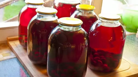 Cherry compote, step-by-step recipe na may mga larawan