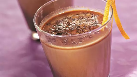 Chocolate quente con ruído laranxa, receita paso a paso con fotos