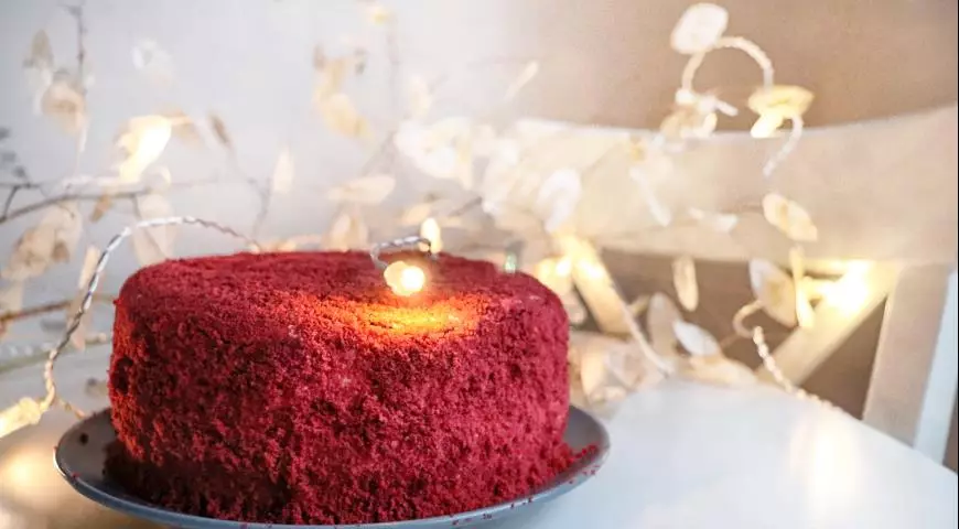 Kakeventil Red Velvet, trinnvis oppskrift med bilder