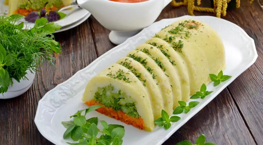 Casserole de cenoria de pataca con brócoli, receita paso a paso con fotos